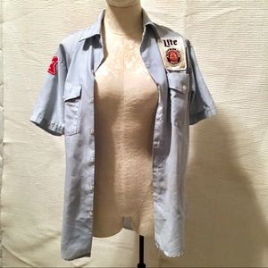 Vintage | Shirts | Rare Vtg Miller Beer Delivery Uniform Work Shirt ...
